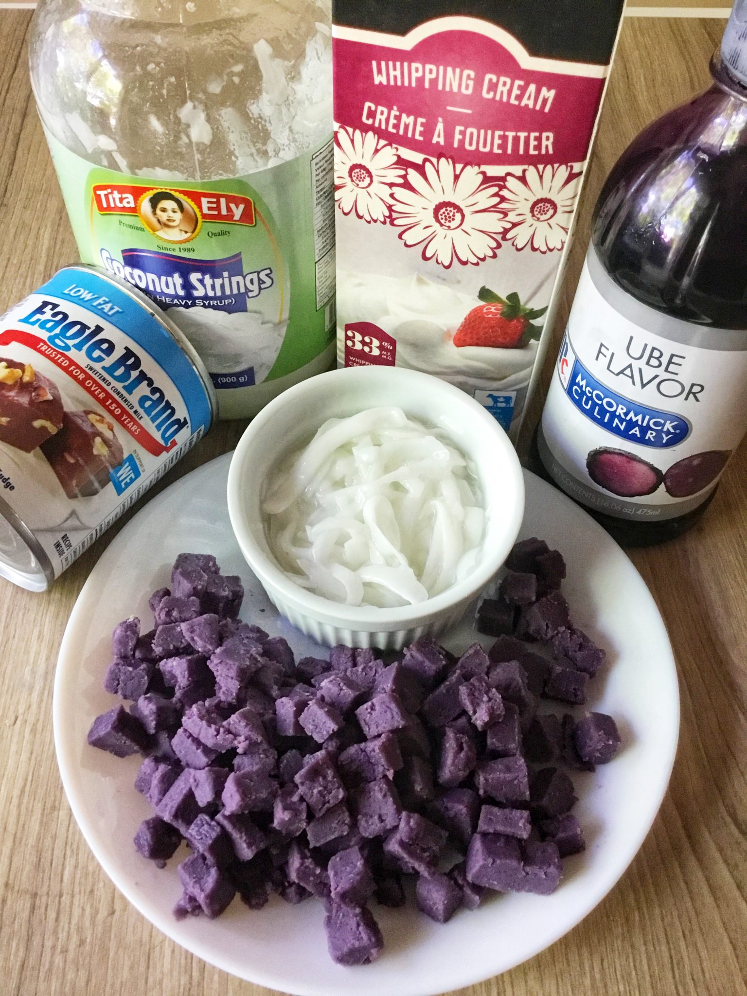 PinoyBites | Simple Ube Macapuno Ice Cream (No Churn) - PinoyBites