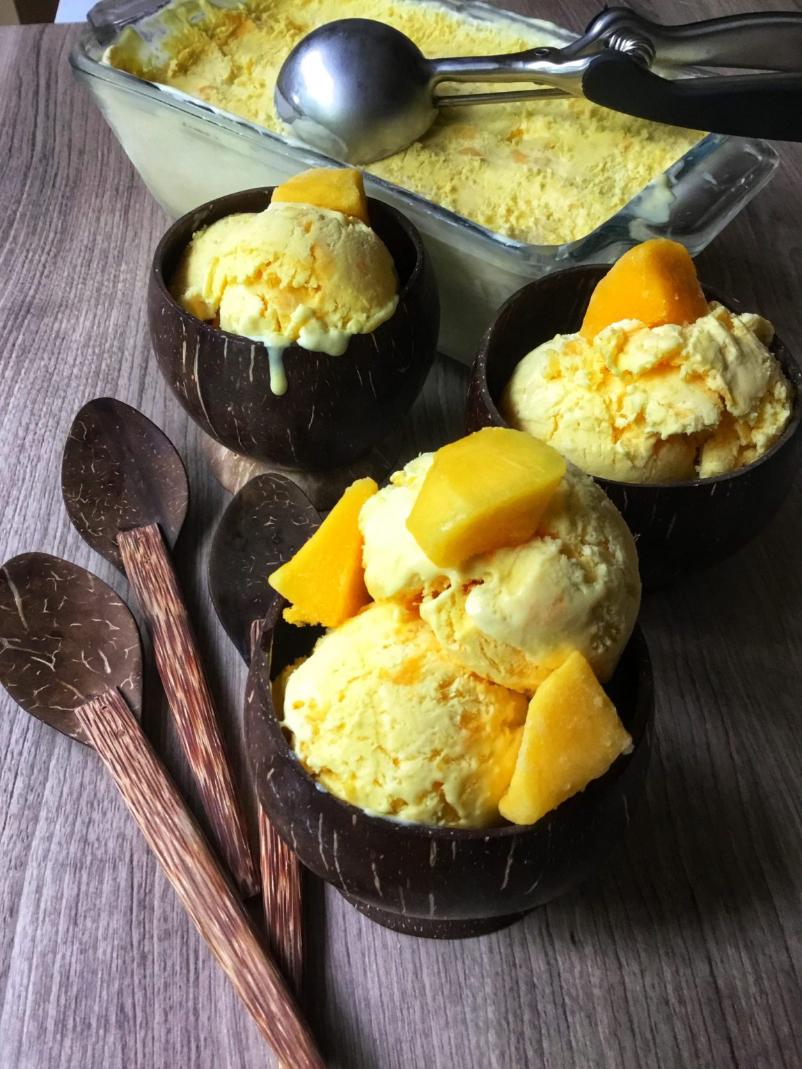 Mango Ice Cream - just 4 ingredients! - PinoyBites