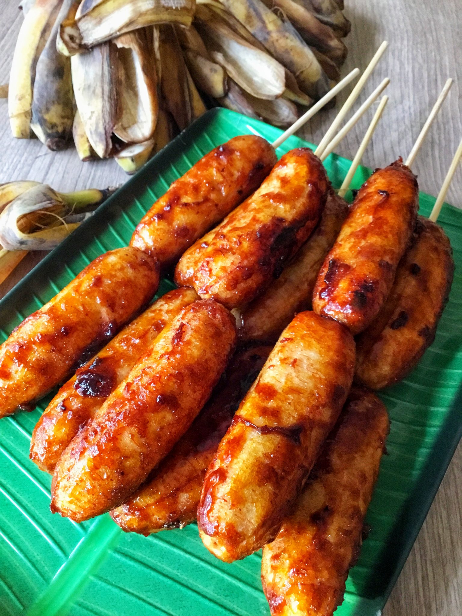 PinoyBites | Banana Cue (Caramelized Bananas on a Stick) - PinoyBites