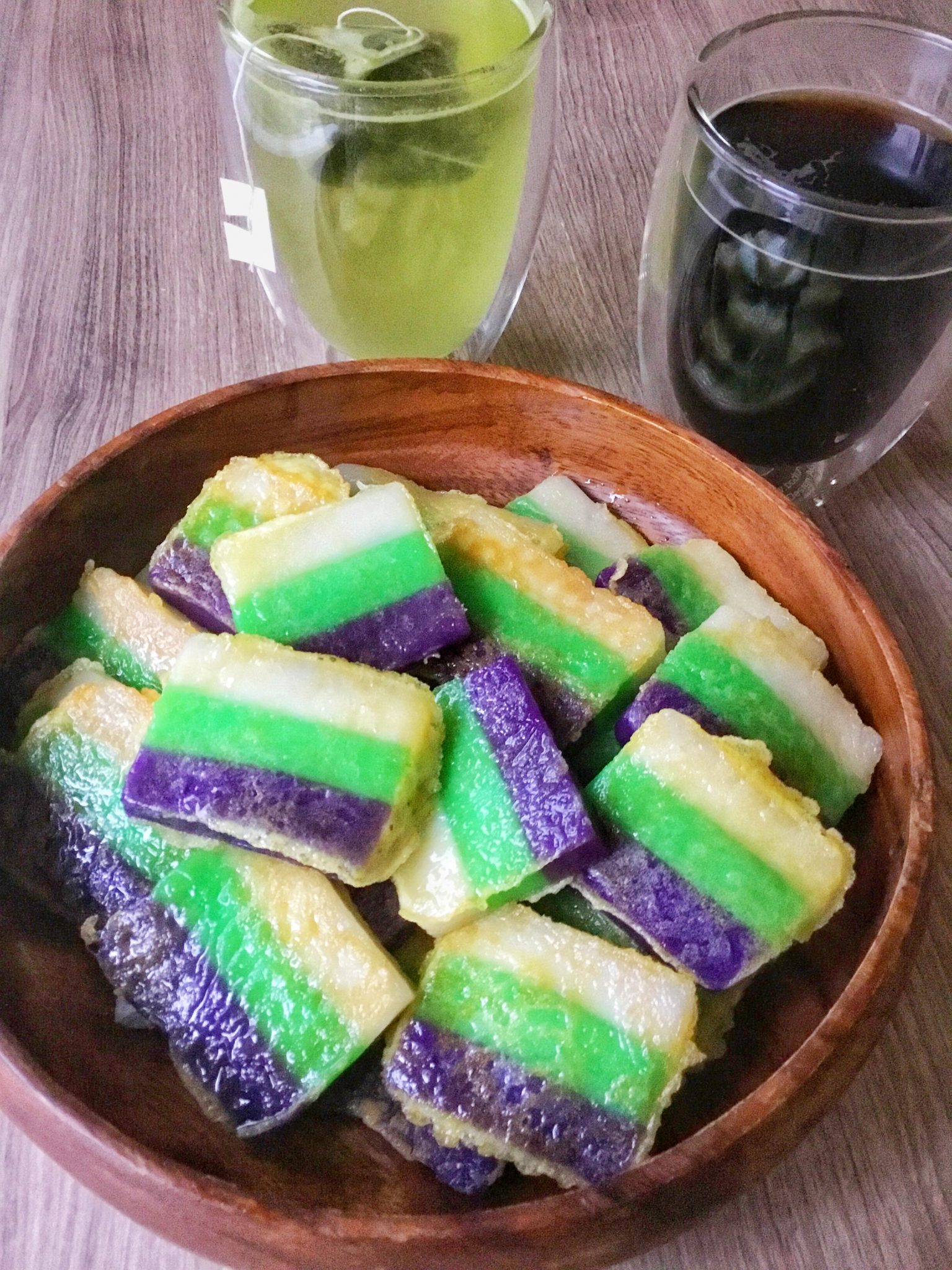 PinoyBites | Layered Tikoy (Sweet Rice Cake/Nian Gao) - PinoyBites