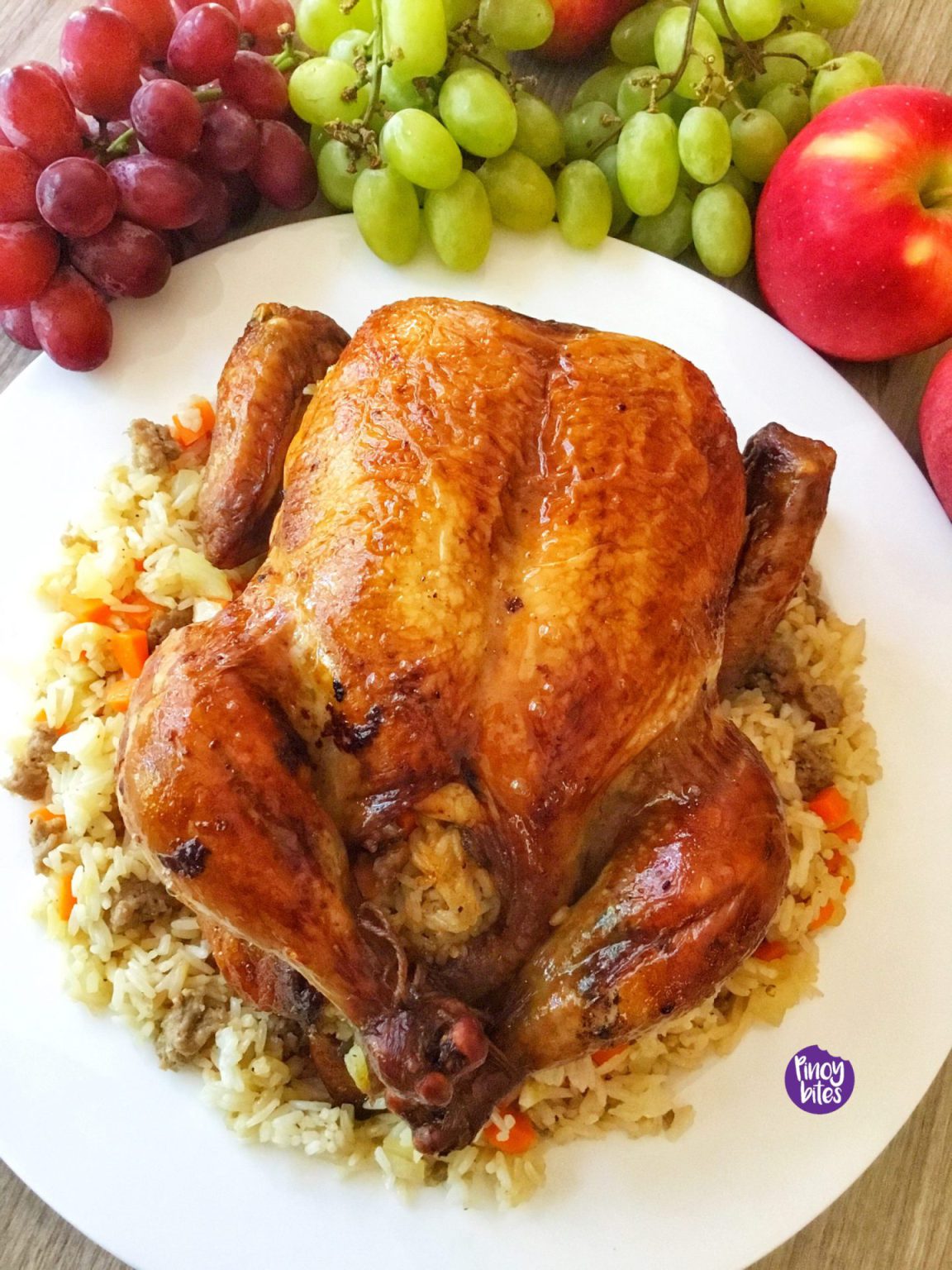 Roast Chicken with Longganisa-Rice Stuffing (Filipino-Style) - PinoyBites
