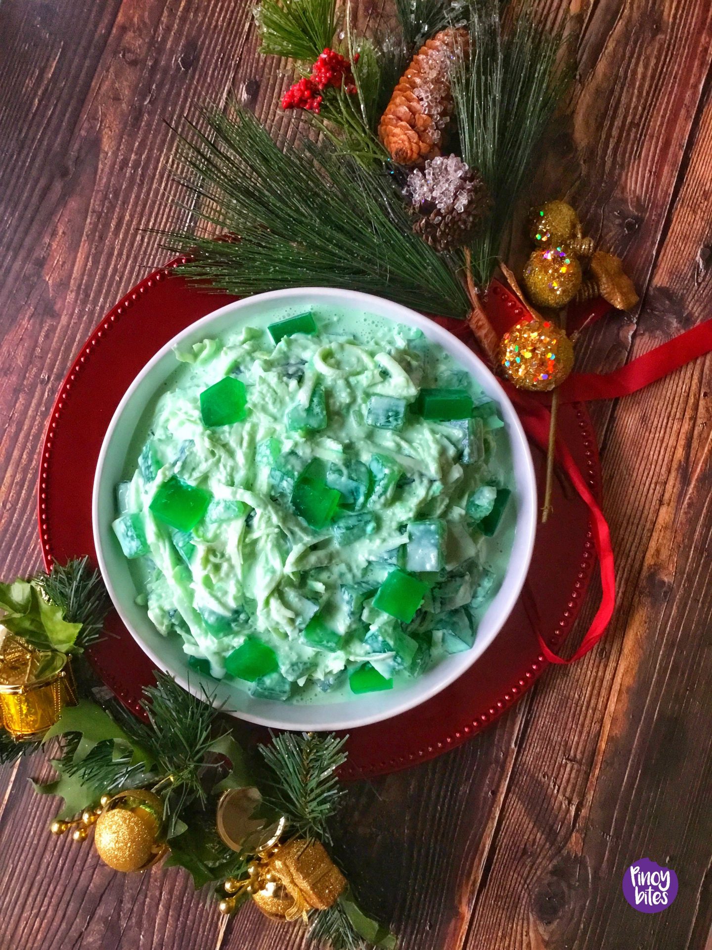 Buko Pandan (Coconut-Pandan Jelly Salad) - PinoyBites