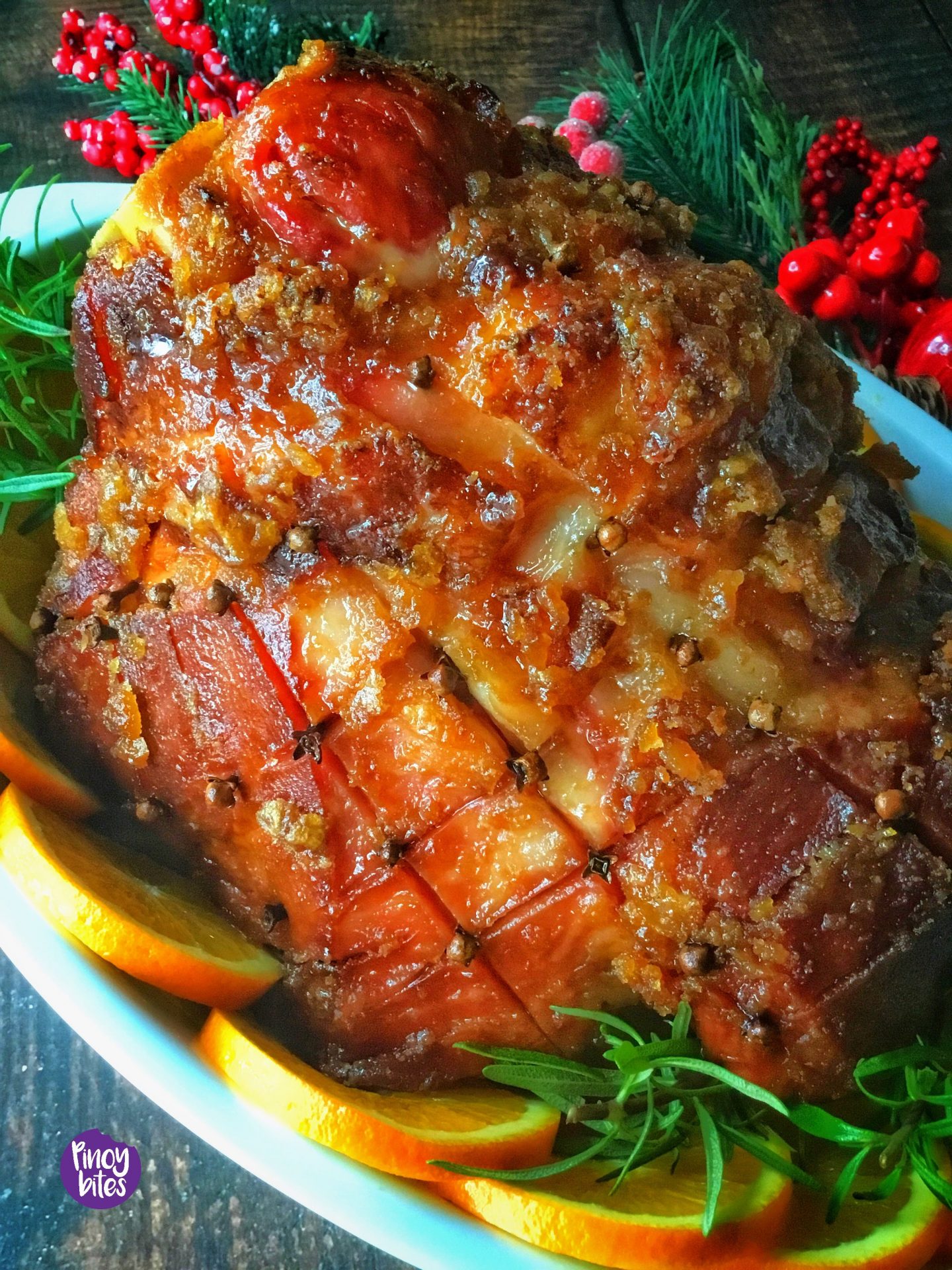 Filipino Ham with Pineapple-Brown Sugar Glaze - PinoyBites