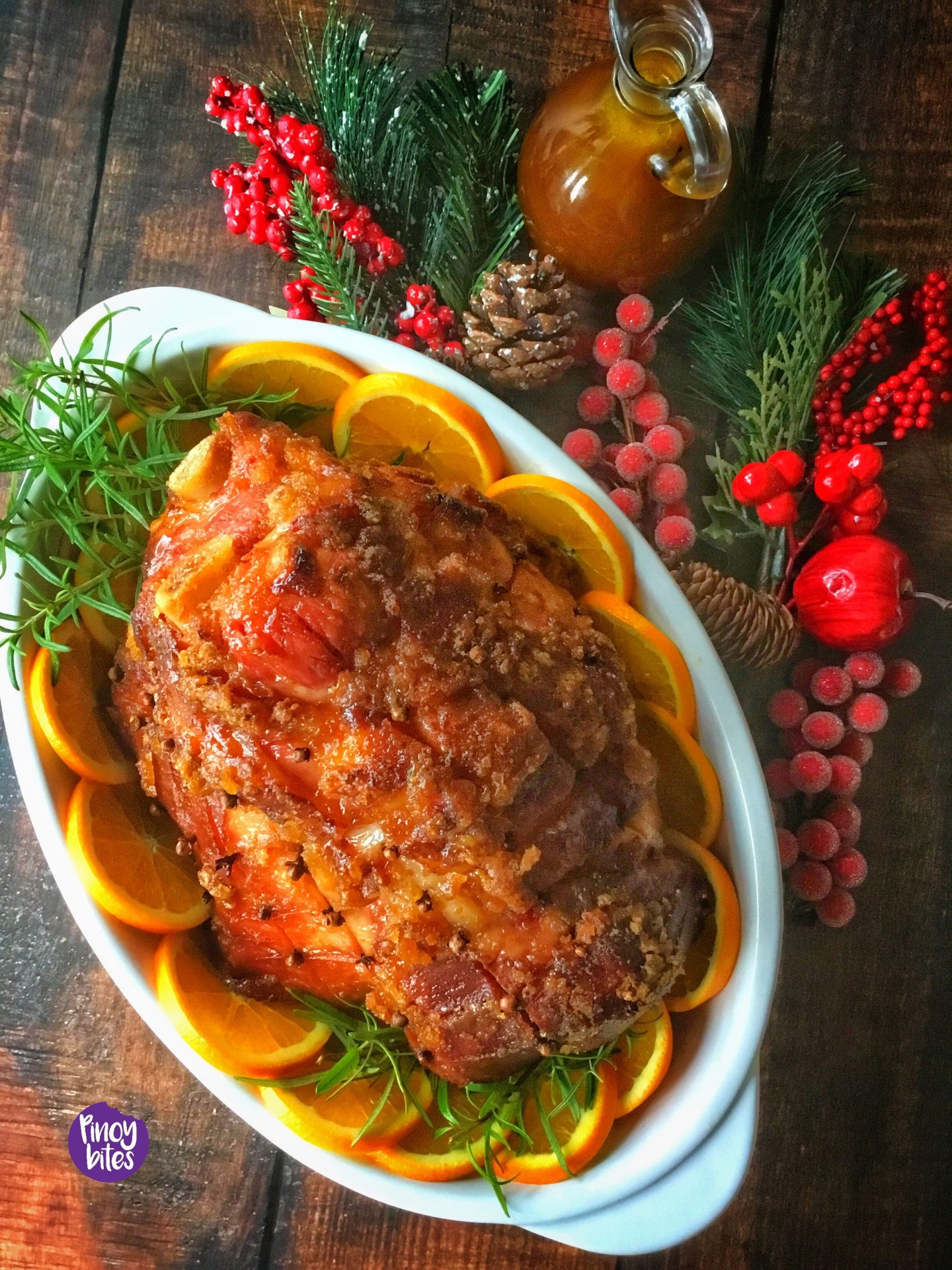 Filipino Ham with Pineapple-Brown Sugar Glaze - PinoyBites