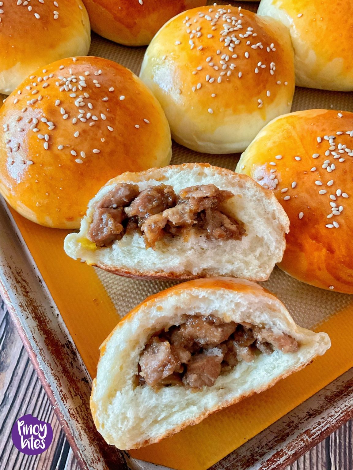 Baked Pork Asado Buns - PinoyBites