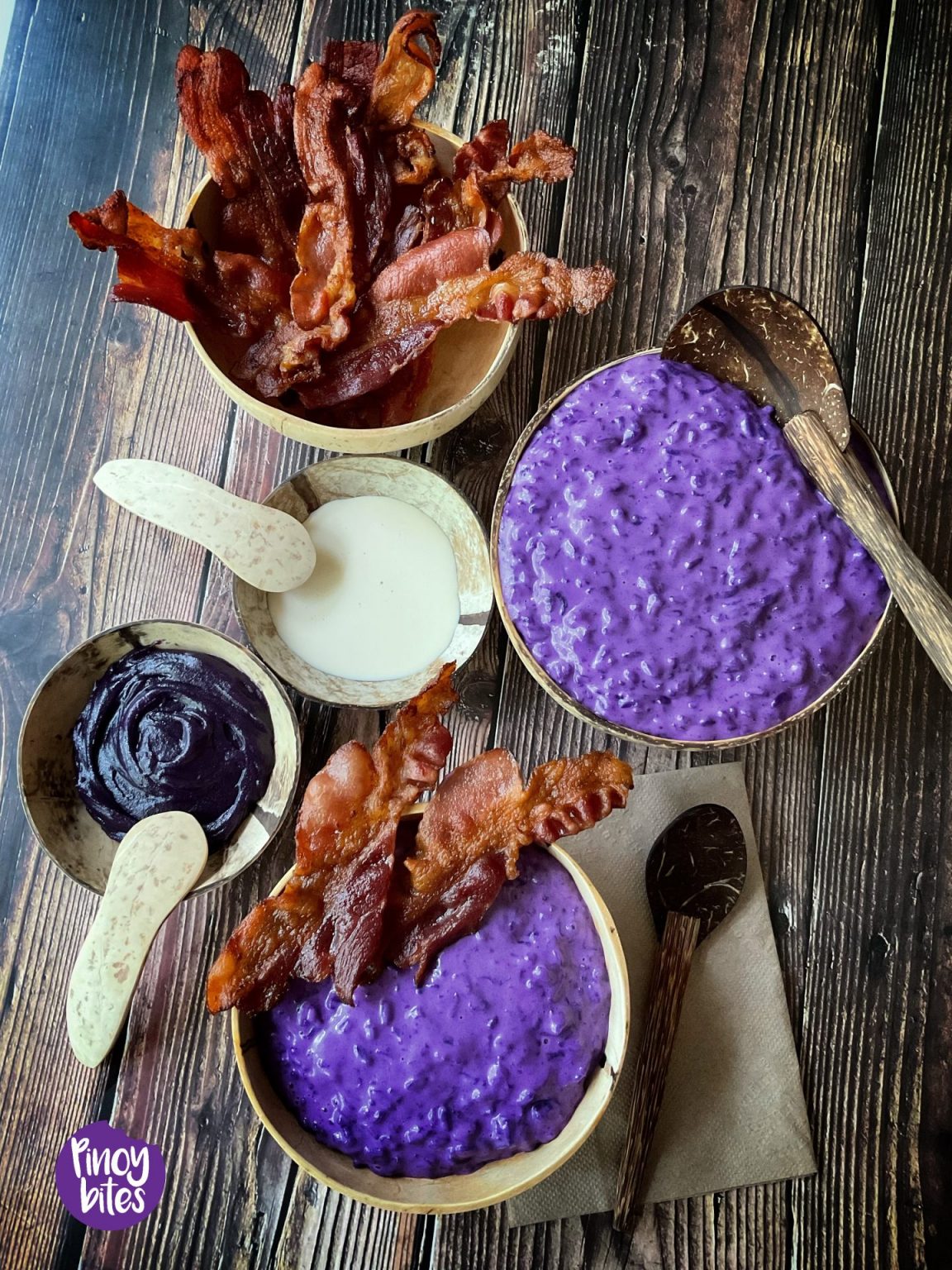 Ube Champorado (Sweet Rice Porridge With Purple Yam) - PinoyBites